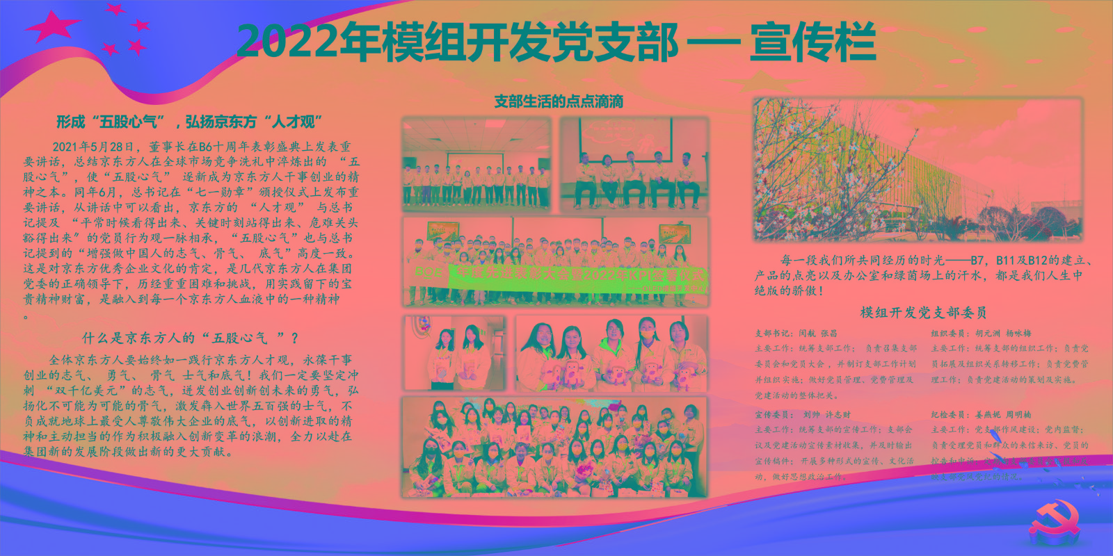 成都京东方（B7）Q1党支部宣传栏评比-活动-心灵信箱-倾听BOE家人的心声