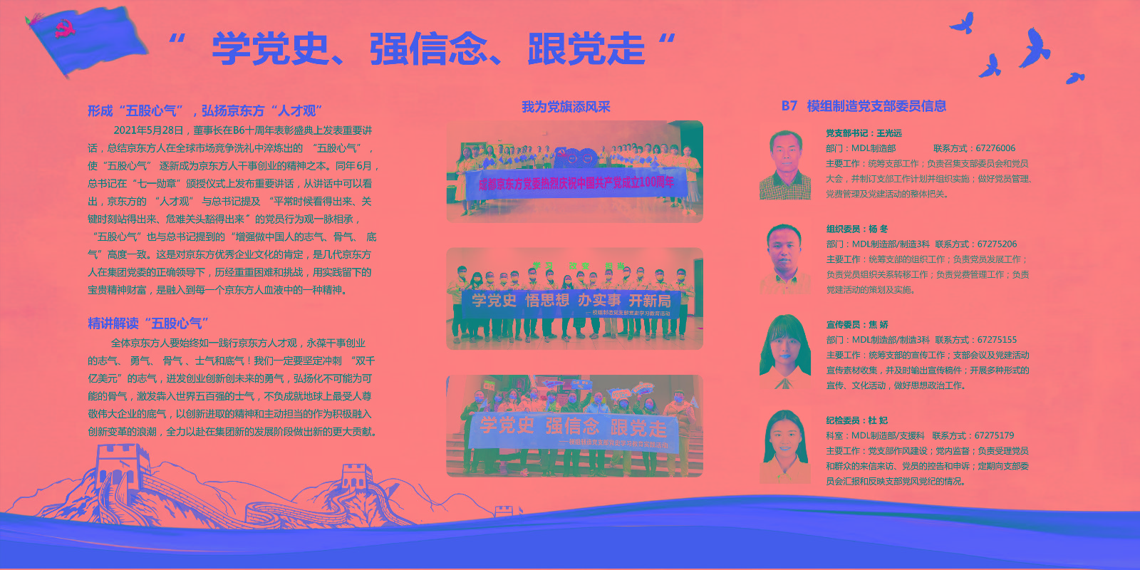 成都京东方（B7）Q1党支部宣传栏评比-活动-心灵信箱-倾听BOE家人的心声